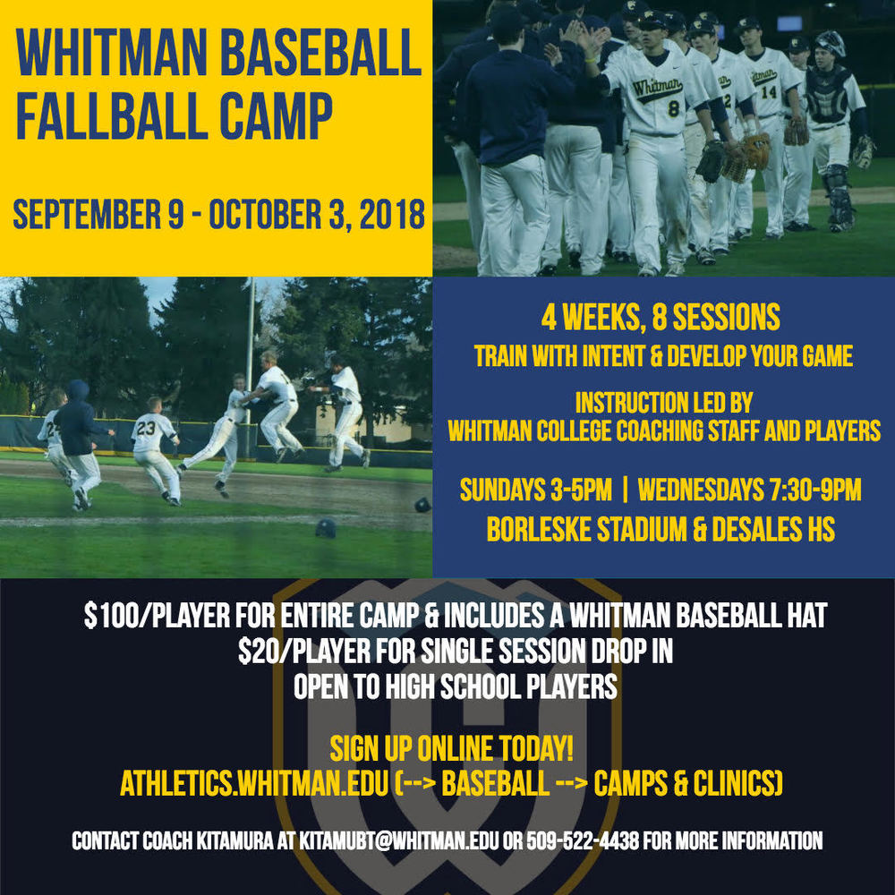 Whitman Fall Baseball Camp | Athletics and Activities