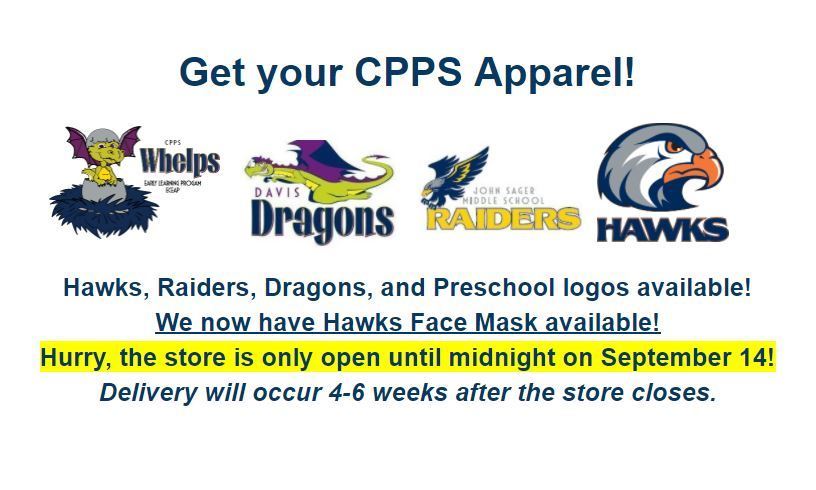 CPPS Apparel Online! Preschool, Dragons, Raiders, Hawks! | Davis ...