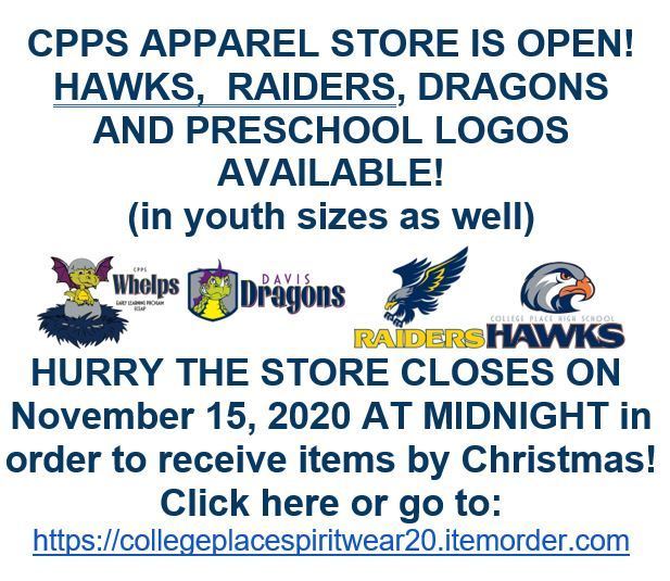 CPPS Apparel Online! Preschool, Dragons, Raiders, Hawks! | Davis ...